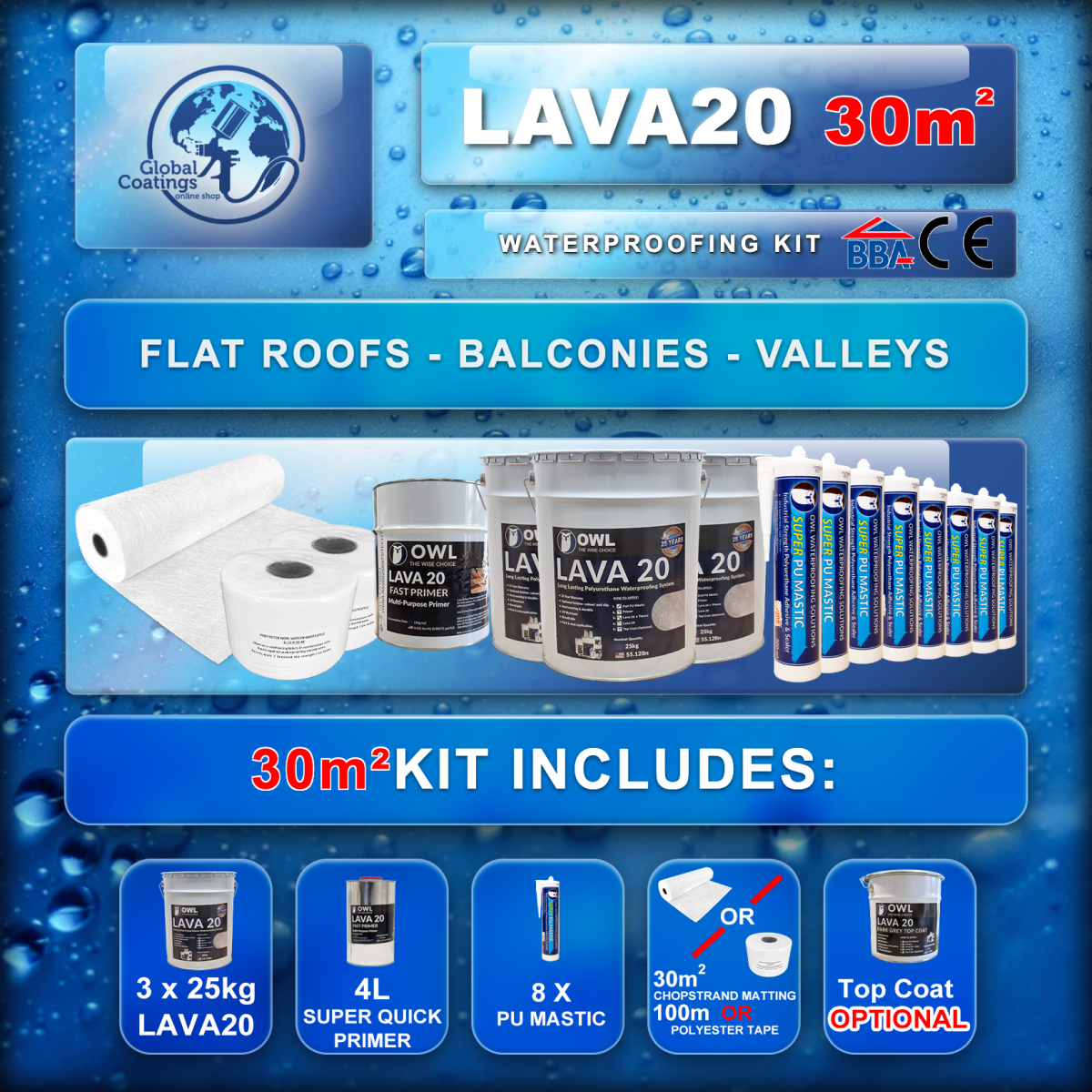 Global Coatings | UK - Buy Advanced Lava 20 Liquid Waterproofing ...