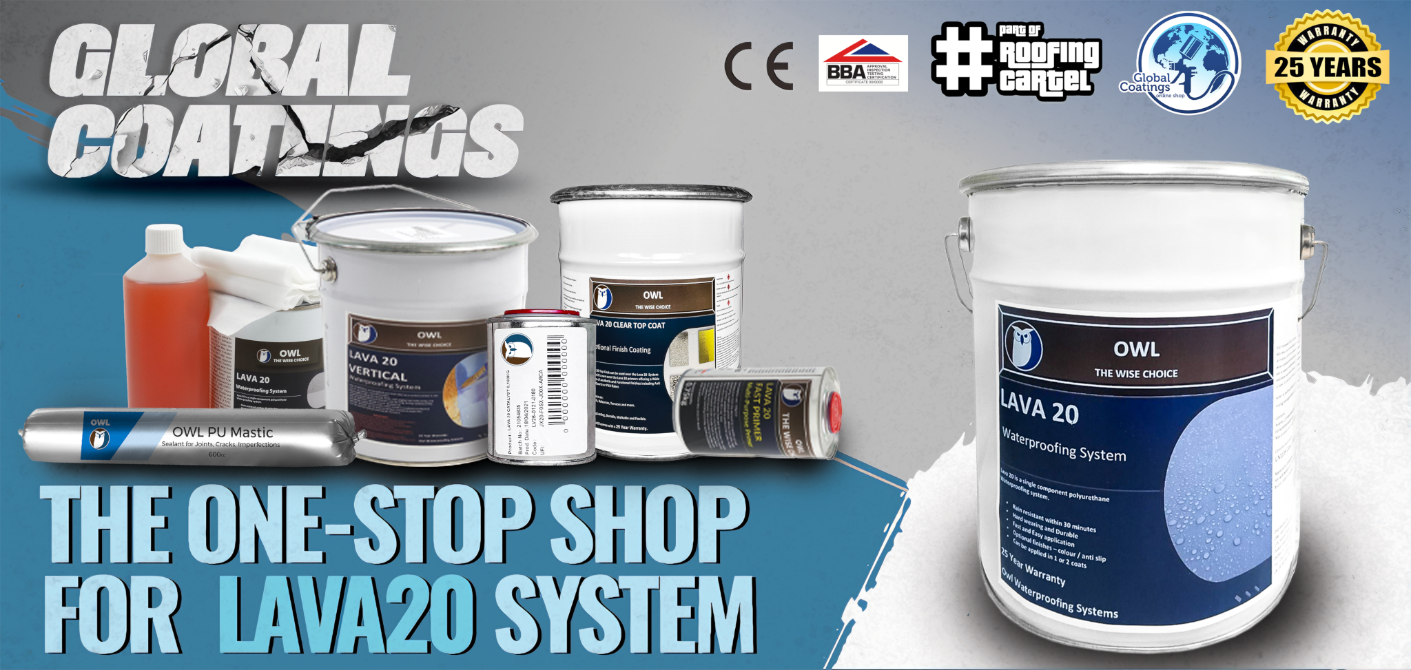 Global Coatings | UK - Buy Advanced Lava 20 Liquid Waterproofing ...